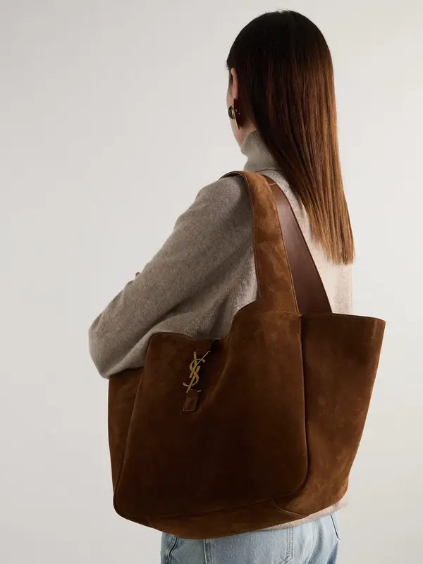 Saint Laurent Le 5 À 7 Bea Suede Tote - Brown