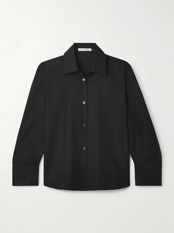 THE ROW Frou Cotton-blend Poplin Shirt