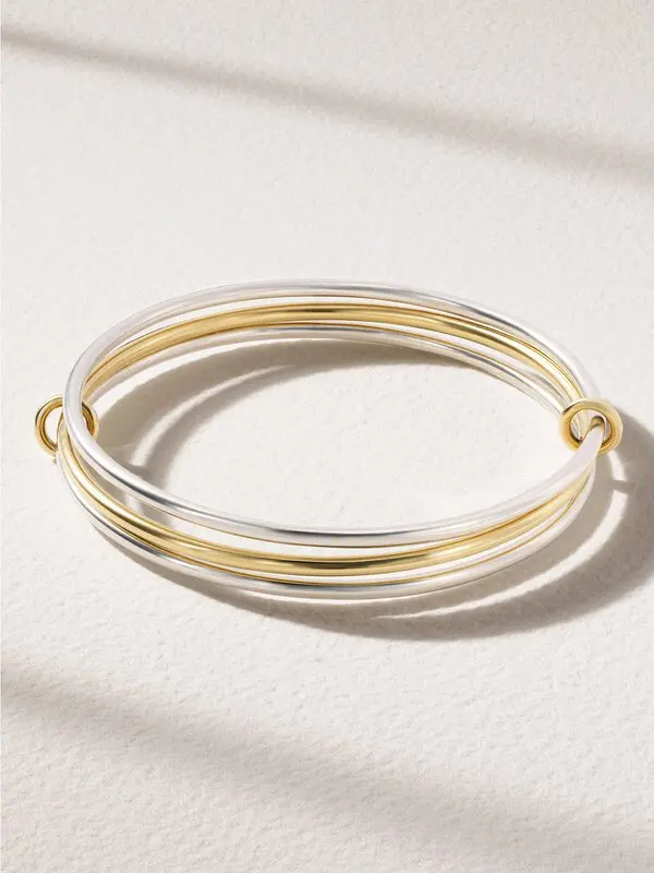 SPINELLI KILCOLLIN Lumin Set Of Three 18-karat Bracelets - Gold