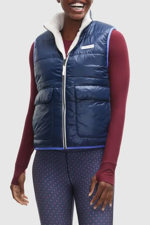 PELOTON Cozy Fleece Reversible Vest - Deep Navy
