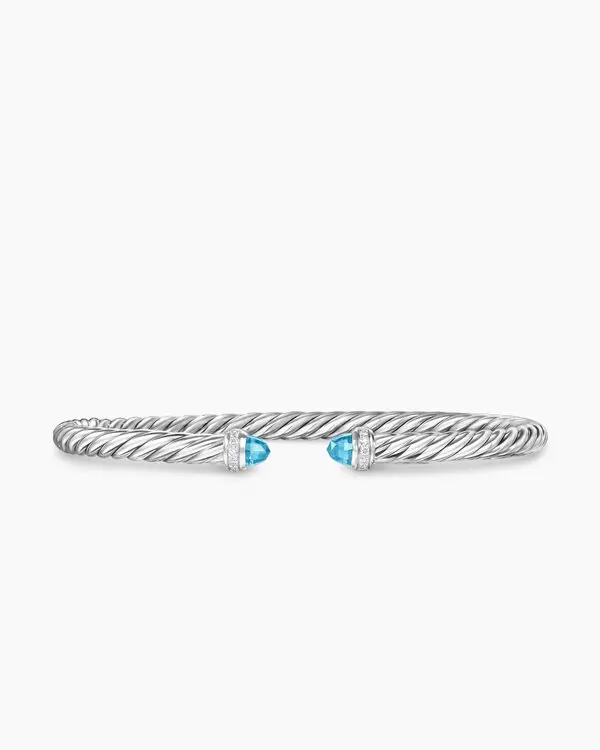 David Yurman Cable Flex Bracelet - Blue Topaz