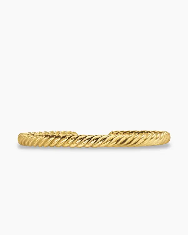 David Yurman Cable Cuff Bracelet In 18k Yellow Gold - All 18k Yellow Gold