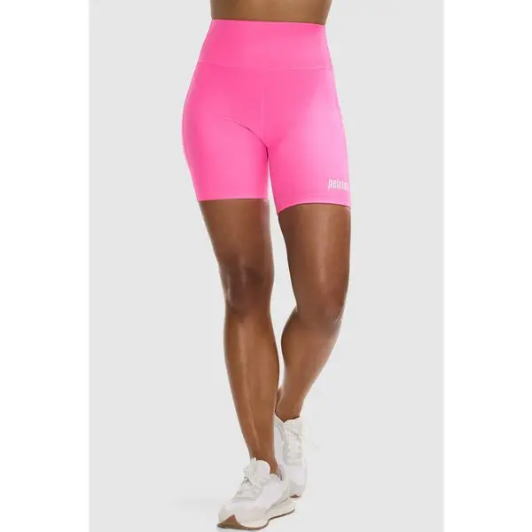 PELOTON Cadent 7" High Rise Pocket Bike Short - Hot Pink