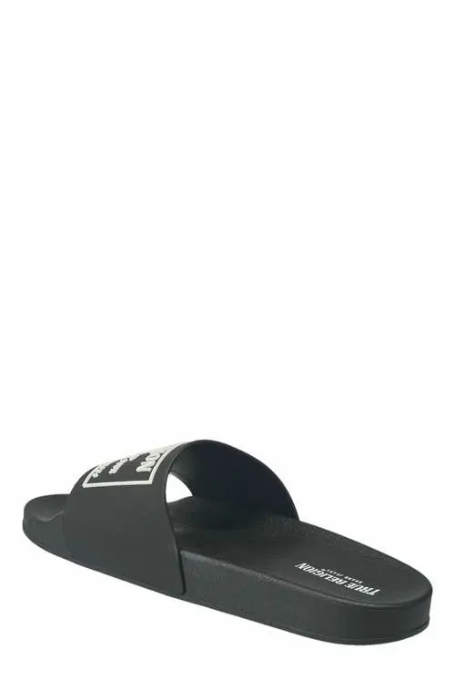 True Religion Kendrick Logo Slides - Black