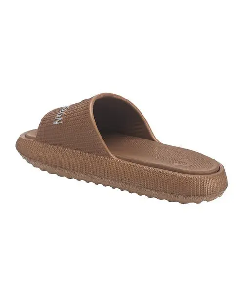 True Religion Meg Pool Slides With Logo Detailing - Brown