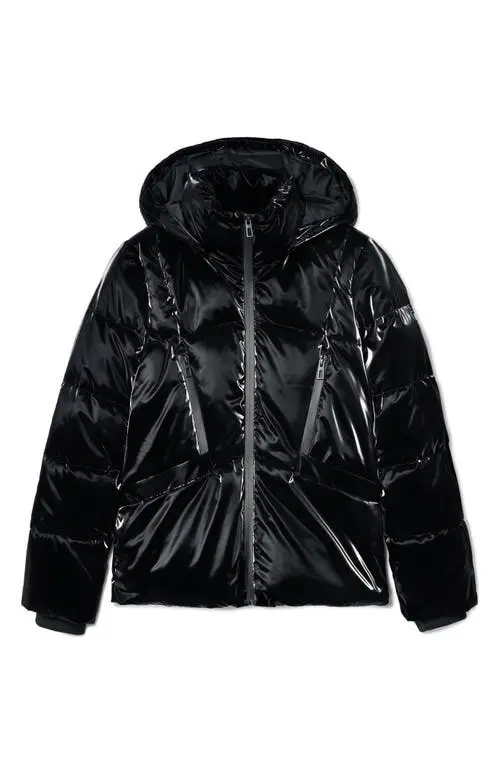 Desigual Faux Patent Leather Padded Jacket