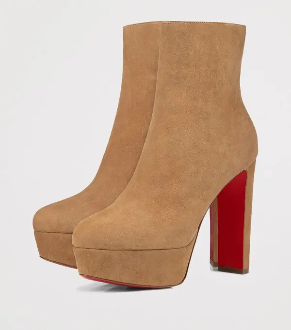 CHRISTIAN LOUBOUTIN Loo Booty Suede Platform Boots