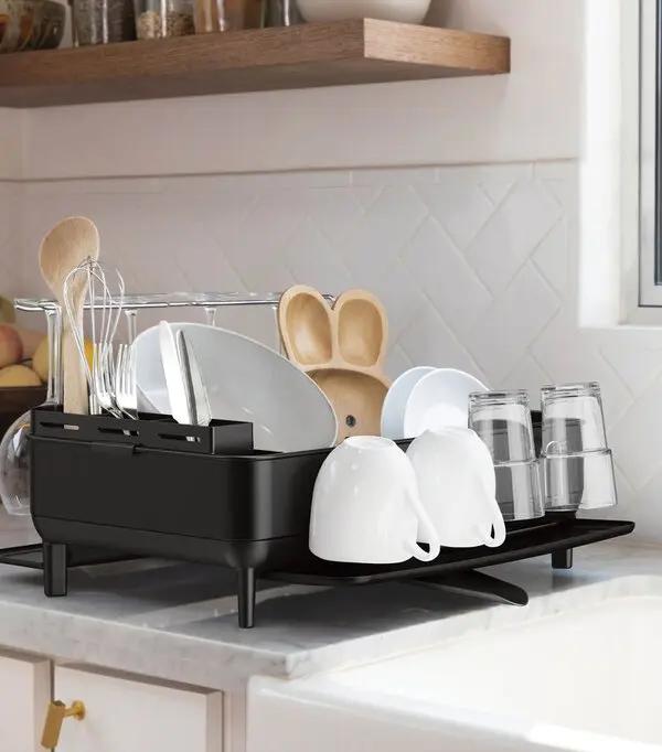 SIMPLEHUMAN Steel Frame Dish Rack - Black