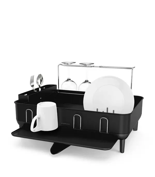 SIMPLEHUMAN Steel Frame Dish Rack - Black