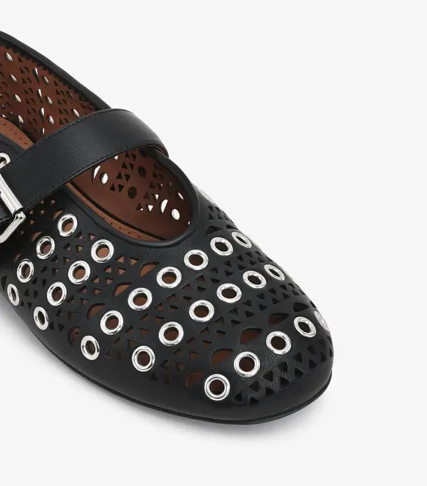 Alaïa Leather Vienne Ballet Flats