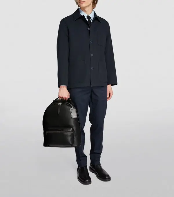 Sandro Leather-trim Backpack