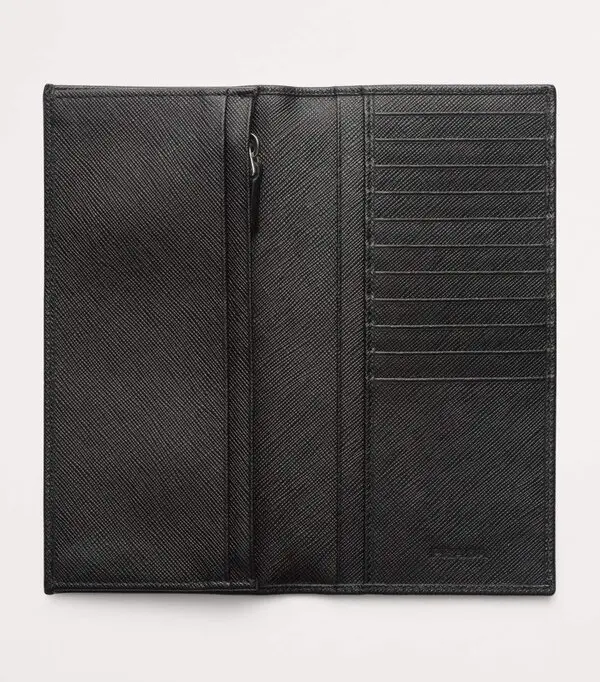 Prada Saffiano Leather Wallet - Black
