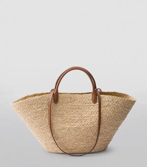 Prada Raffia And Leather Top-handle Bag