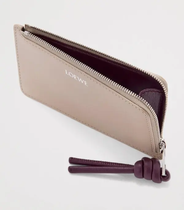 Loewe Leather Knot Card Holder - Grey