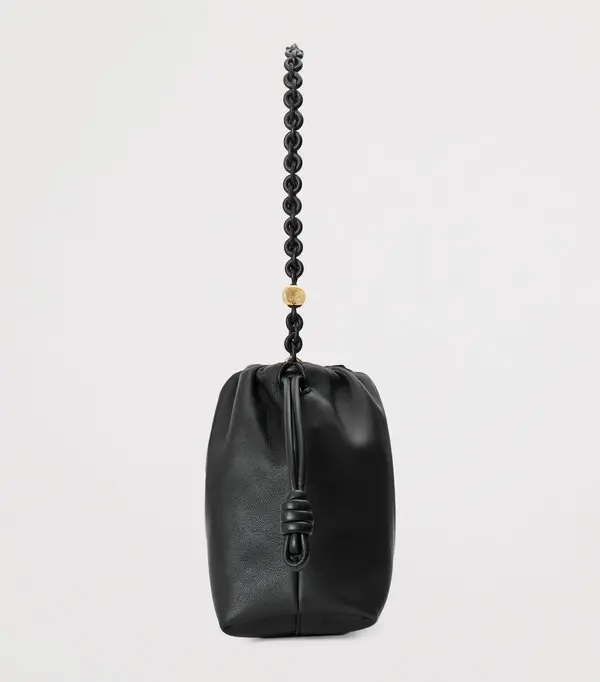 Loewe Medium Leather Flamenco Purse - Black