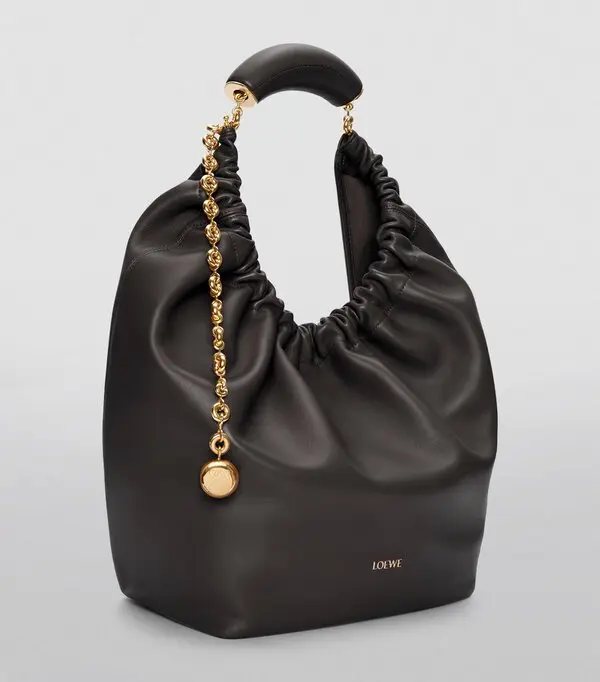 Loewe Medium Leather Squeeze Top-handle Bag - Black
