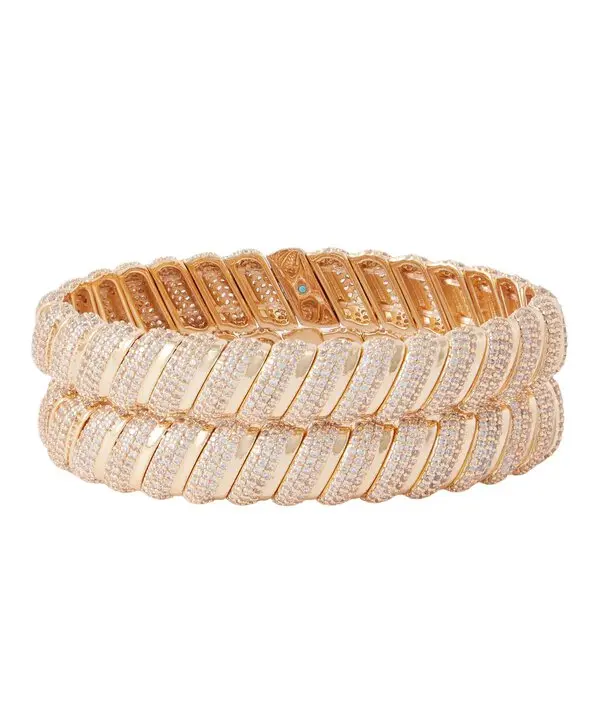 ROXANNE ASSOULIN The Palais Royale Set Of Two Bracelets - Gold