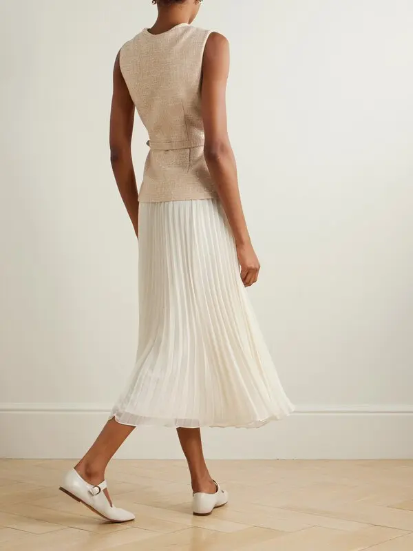 white christmas dresses Women's Lyra A-Line Square Neck Silk Chiffon Midi Dress S/M/L/Customize Butter Cream Mean Blvd Butter Cream / M main image 1