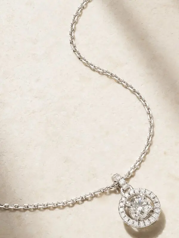 De Beers Aura Diamond Necklace - Silver