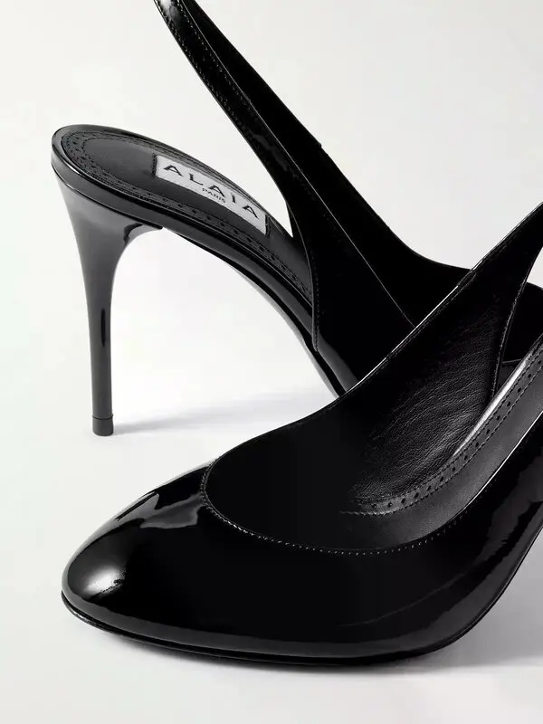 Alaïa 90 Patent-leather Pumps - Black