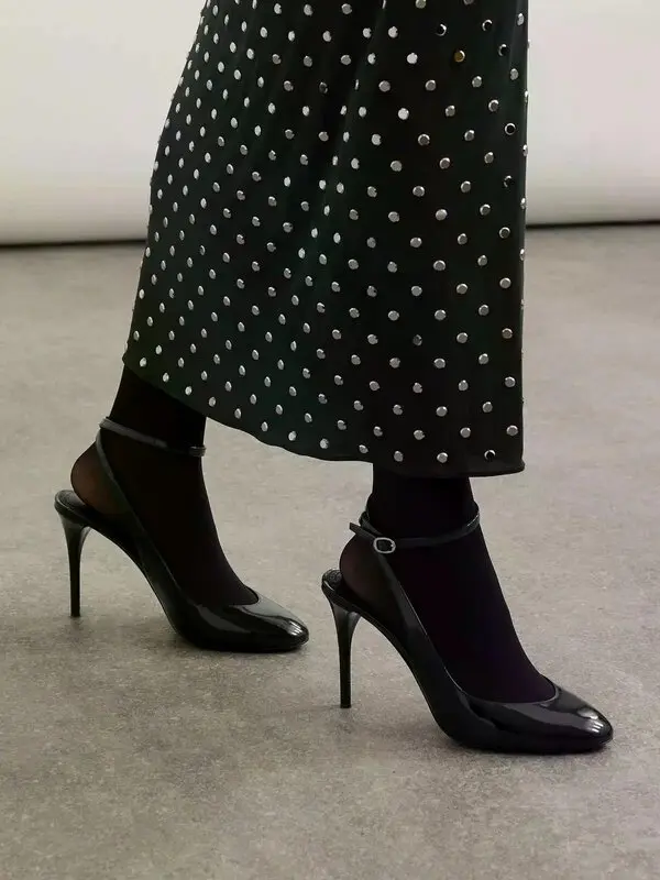 Alaïa 90 Patent-leather Pumps - Black