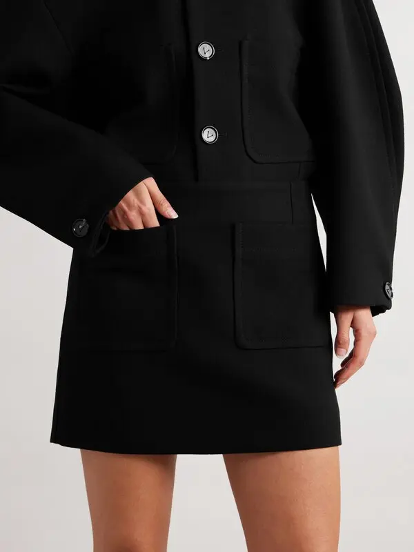 Bottega Veneta Cotton-blend Mini Skirt - Black