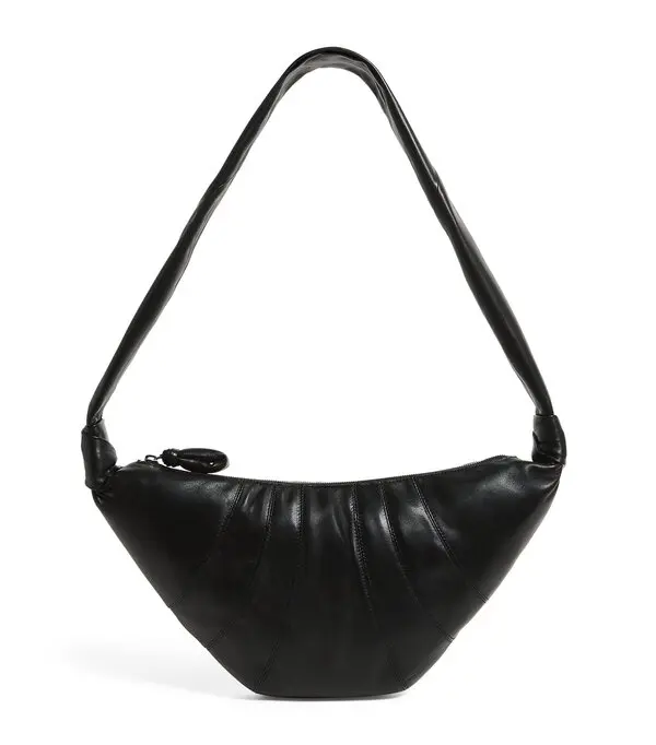 LEMAIRE Medium Nappa Leather Croissant Bag - Black