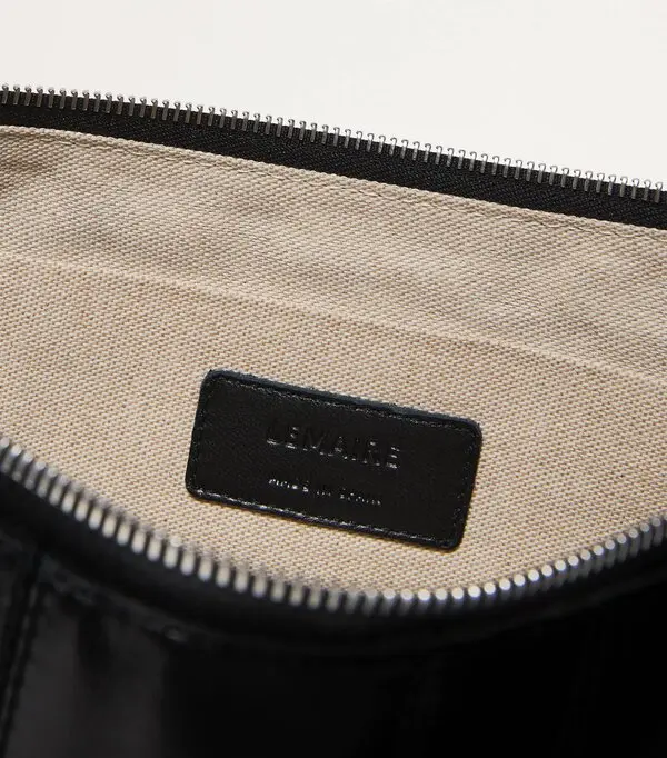 LEMAIRE Medium Nappa Leather Croissant Bag - Black