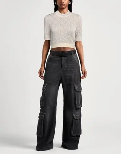 Palm Angels Lightweight Knit Metallic Sweater - Beige