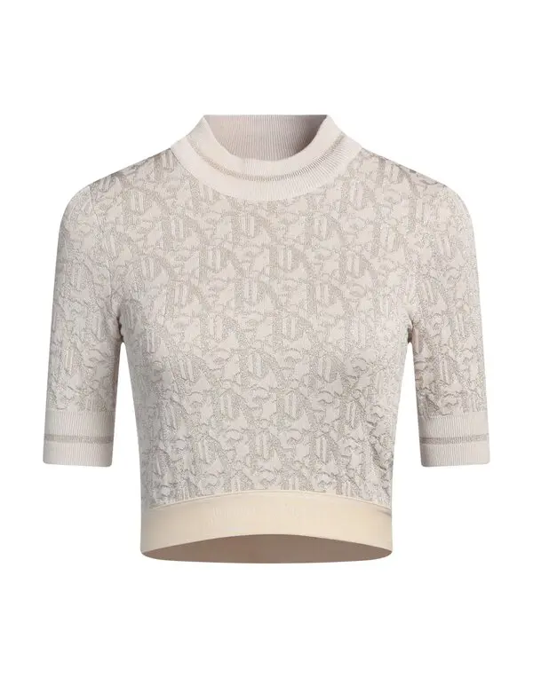 Palm Angels Lightweight Knit Metallic Sweater - Beige
