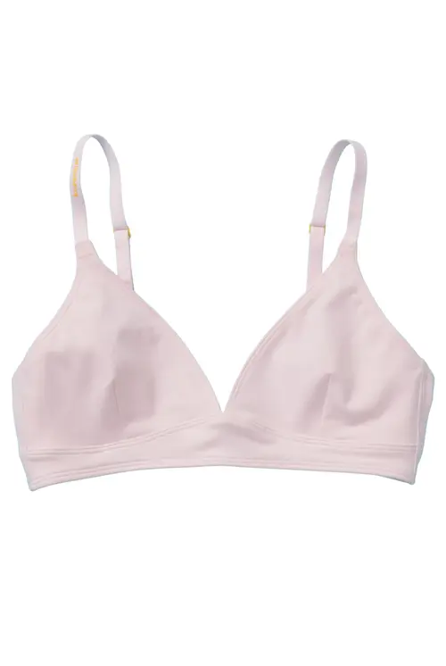YELLOWBERRY Lily Triangle Bra - Pale Pink Bubble