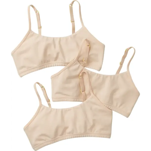 YELLOWBERRY Ladybug Cotton Bra 3pk - Beige