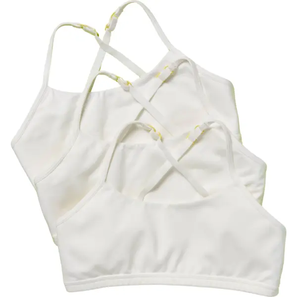YELLOWBERRY Ladybug Cotton Bra 3pk - White Iceberg