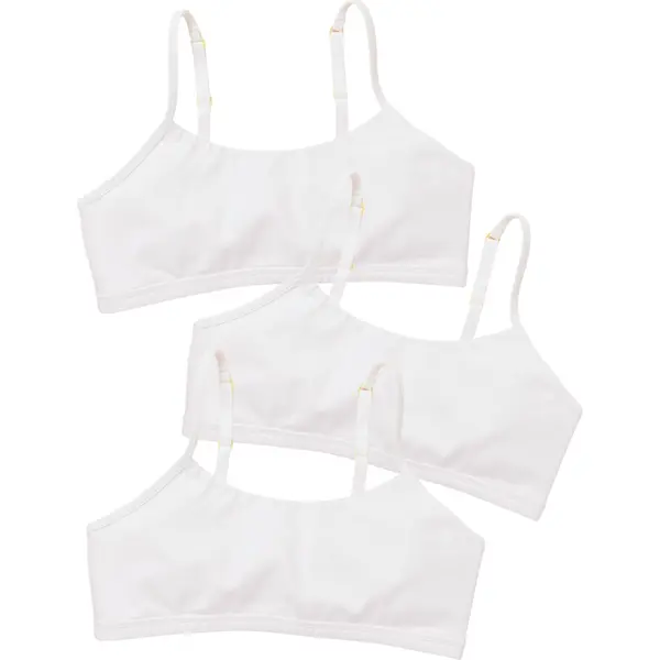 YELLOWBERRY Ladybug Cotton Bra 3pk - White Iceberg