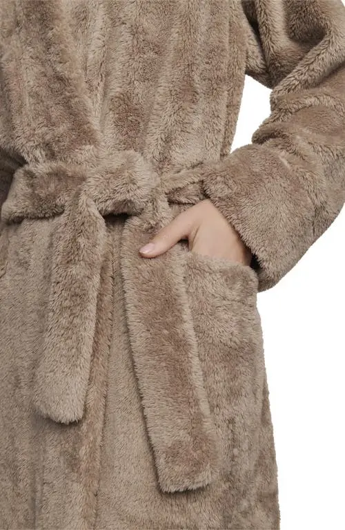 Eberjey Plush Long Robe - Toffee