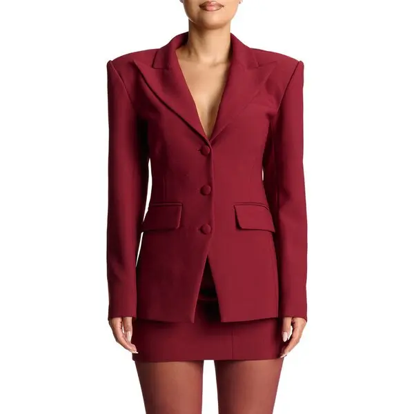 Naked Wardrobe Fitted Blazer - Cabernet
