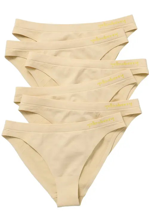YELLOWBERRY 6pk Scout Seamless Underwear - Doe