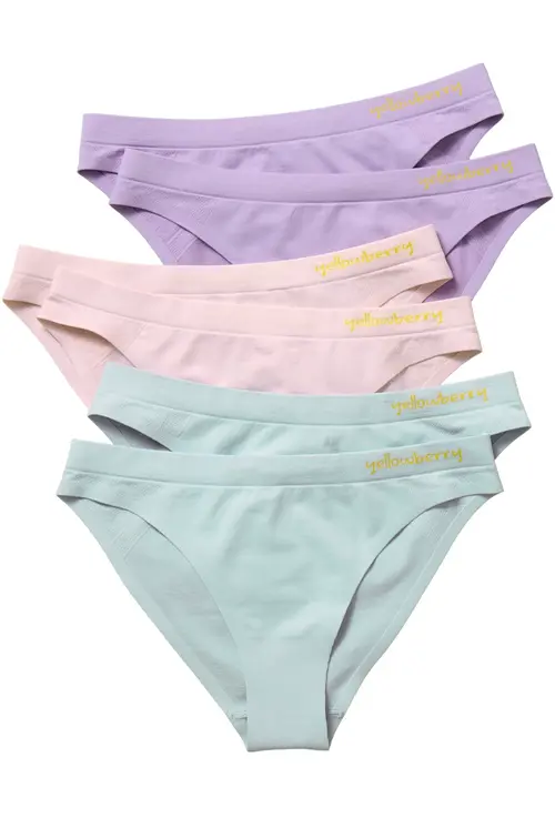 YELLOWBERRY 6pk Scout Seamless Underwear - Mellow Daisy