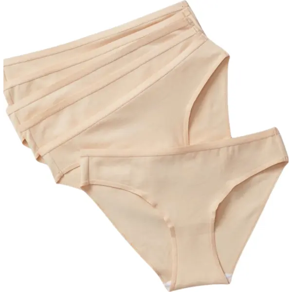 YELLOWBERRY Simple Pima Cotton Underwear 6pk - Doe