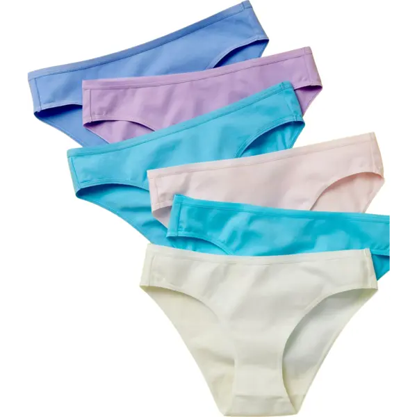 YELLOWBERRY Simple Pima Cotton Underwear 6pk - Lupin Swirl