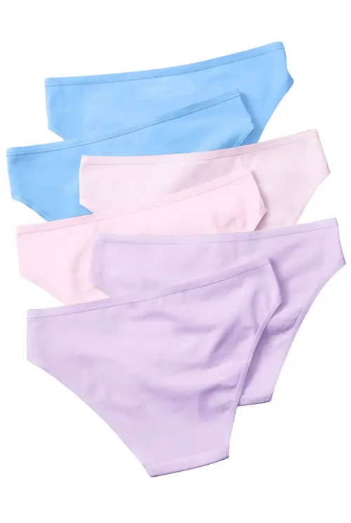 YELLOWBERRY Simple Pima Cotton Underwear 6pk - Multi