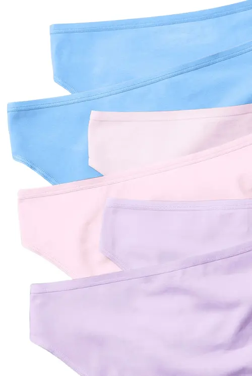 YELLOWBERRY Simple Pima Cotton Underwear 6pk - Multi
