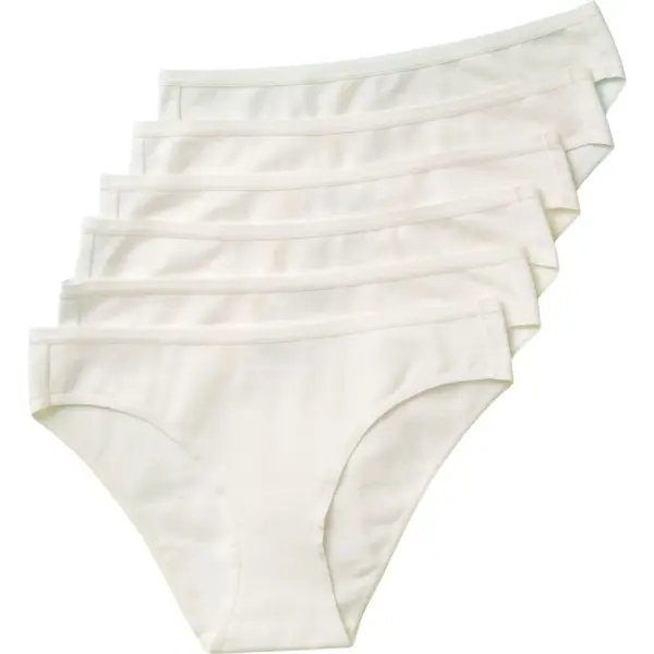 YELLOWBERRY Simple Pima Cotton Underwear 6pk - Snowflake
