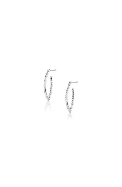 Sheryl Lowe Diamond Baby Marquis Earring - Sterling Silver