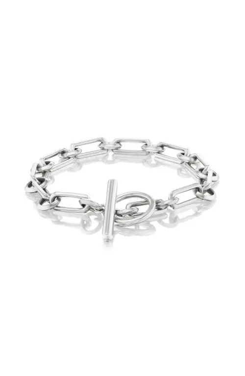 Sheryl Lowe Oval Link Chain Bracelet With Toggle - Sterling Silver
