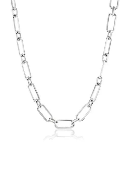 Sheryl Lowe Large Oval Link Chain Necklace - Sterling Silver