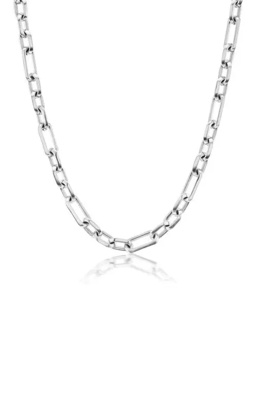 Sheryl Lowe Oval Link Chain Necklace - Sterling Silver