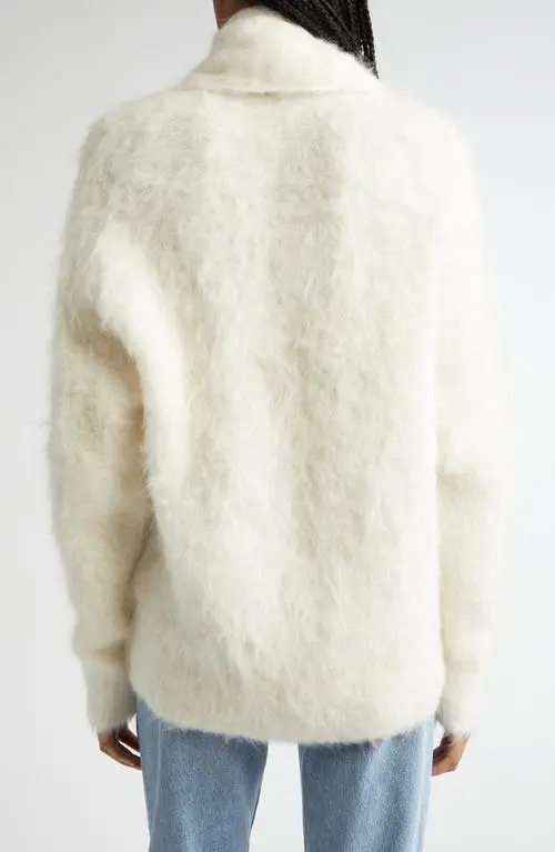 TOTEME Draped Scarf Alpaca Blend Funnel Neck Sweater
