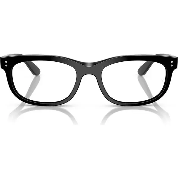 Ray-ban 56mm Oval Optical Glasses - Black