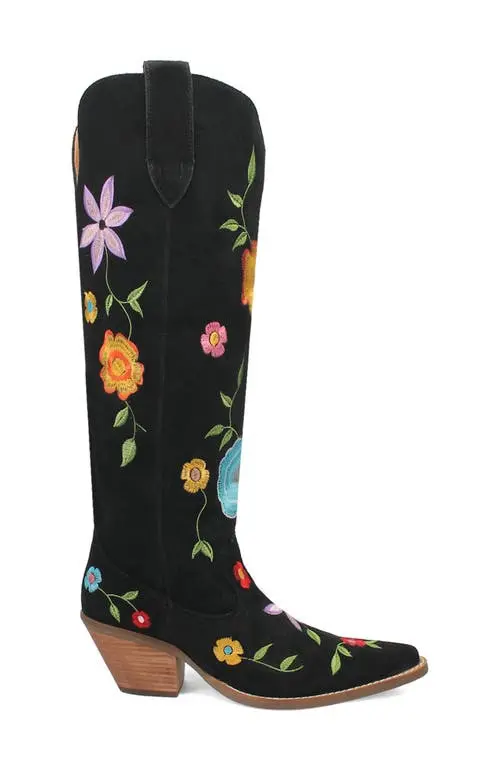 DINGO Flower Power Knee High Western Boots
